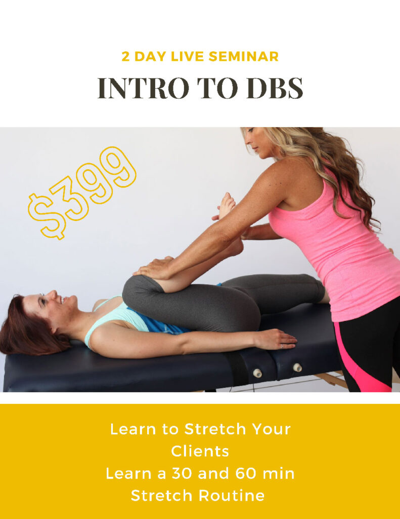 Intro to DBS Certification 2-day live seminar - Dynamic Body Stretching